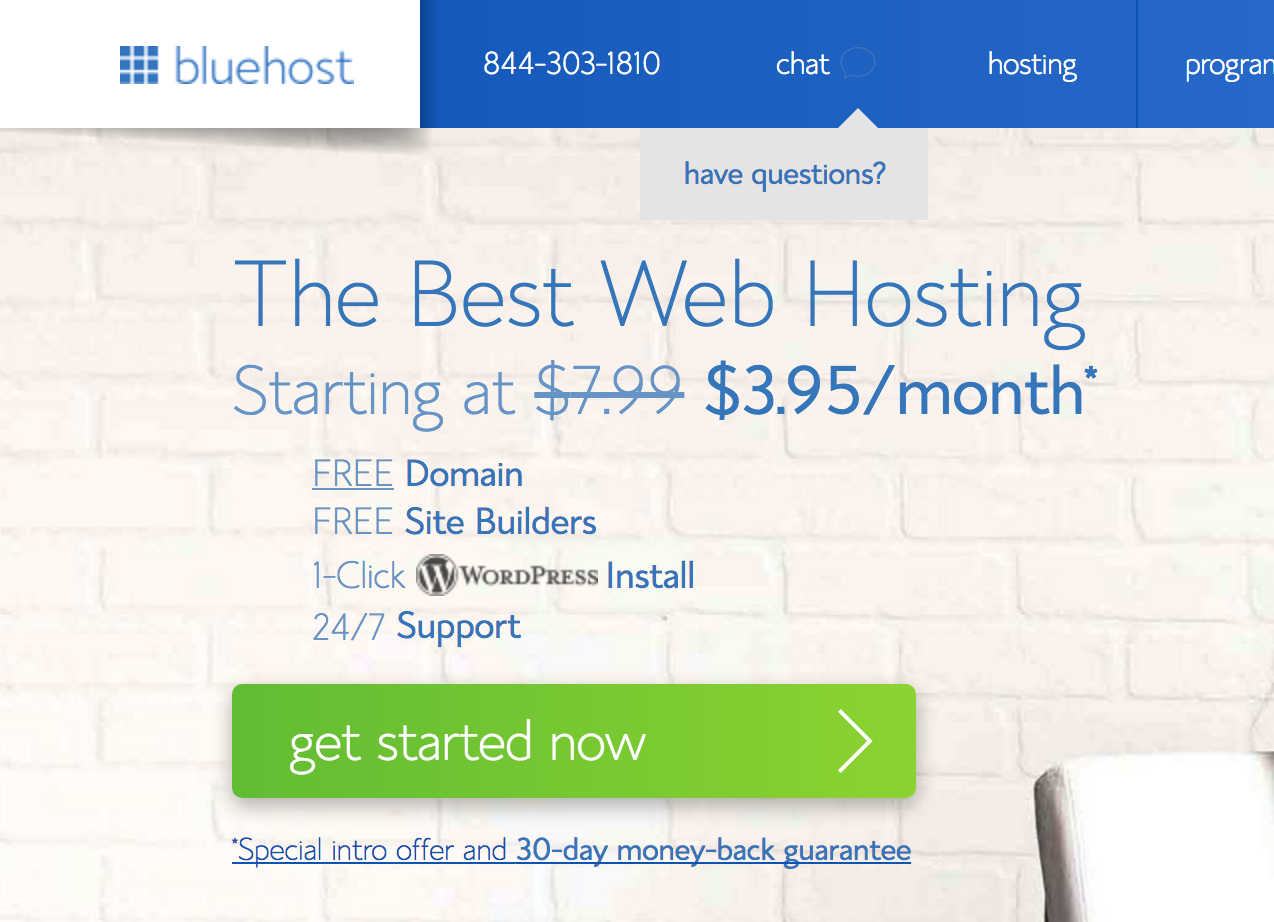 Bluehost webhosting - Free Two Roam