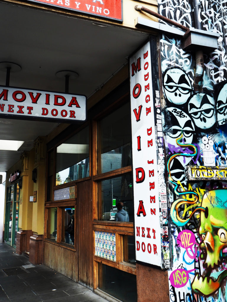 Movida Restaurant is located right next to Hosier Lane. - Free Two Roam